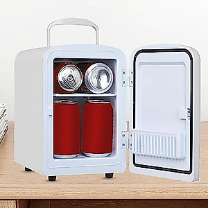 ＫＬＫＣＭＳ Mini Fridge, Skincare Fridge, 4L Car Refrigerator, Mini Refrigerator, for Skincare Cosmetics Bedroom Traveling Lunch
