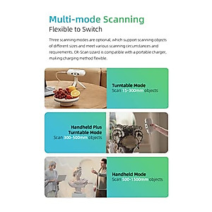 Creality 3D Scanner, Portable 3D Scanner, 3D Modeling 0.05mm Precision 10FPS Scanning Speed for 3D Printing Support Windows MAC OS System (CR-Scan Lizard Premium)