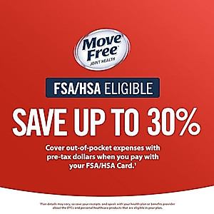 Move Free Advanced Glucosamine Chondroitin MSM + Vitamin D3 Joint Support Supplement, Supports Mobility Comfort Strength Flexibility & Bone + Immune Health - 120 Tablets (60 servings)*