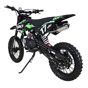 HHH TAOTAO DB 17 Adult Youth Kids 125cc Dirtbike Gas Dirt Bike Pit Bike Manual 4 Speed (Green)