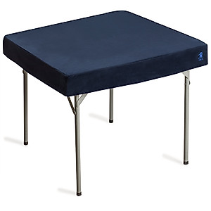 Yellow Mountain Imports Professional Grade Blue Square Table Cover for Poker, Card Games, Mahjong, Board Games, Tile Games, and Dominoes - 34.8 Inches (Table Cover only)