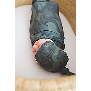 Large Premium Knit Baby Swaddle Receiving Blanket "Hunter" by Copper Pearl