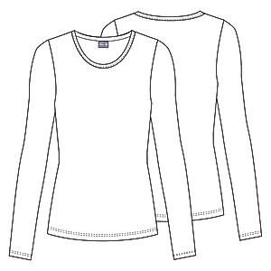 Cherokee Women's Long Sleeve Knit Shirt, Wine, Small