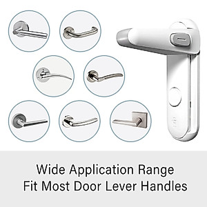 Heart of Tafiti Door Knob Covers & Door Lever Locks, Child Safety Locks for Doors. Baby Toddler Proof (Also Safe for People Suffering from Dementia