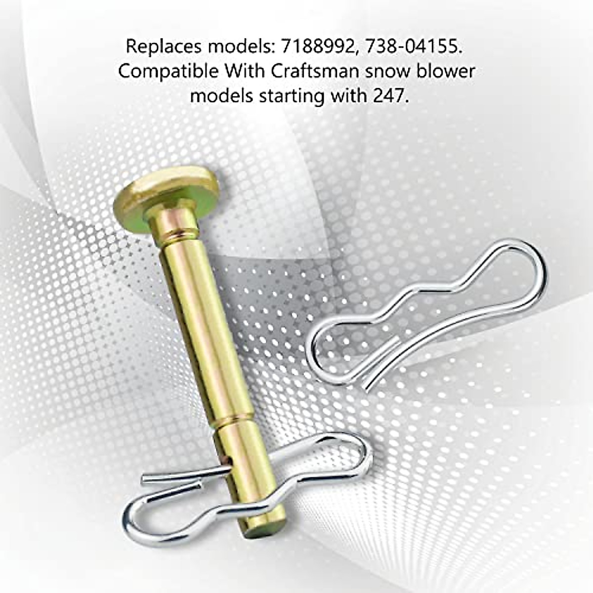 10-Pcs 738-04155 Snow Blower Shear Pins for Craftsman CMXGZAM241056 7188992, Snow Blower Models Starting with 247.XXXX