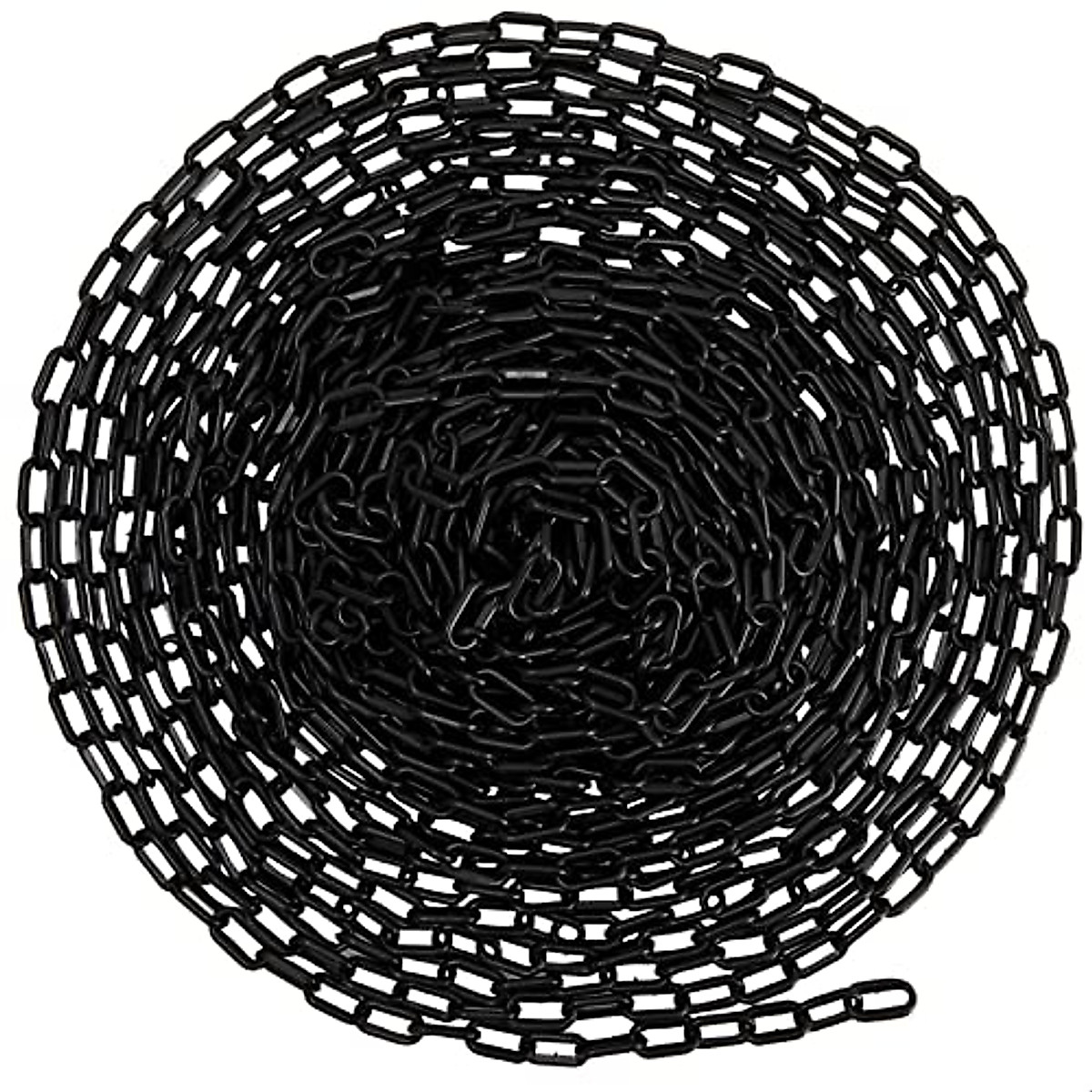 100-Feet Plastic Chain Links - Privacy Safety Barrier for Fence, Gate, Privacy (1.5-Inch, Black)