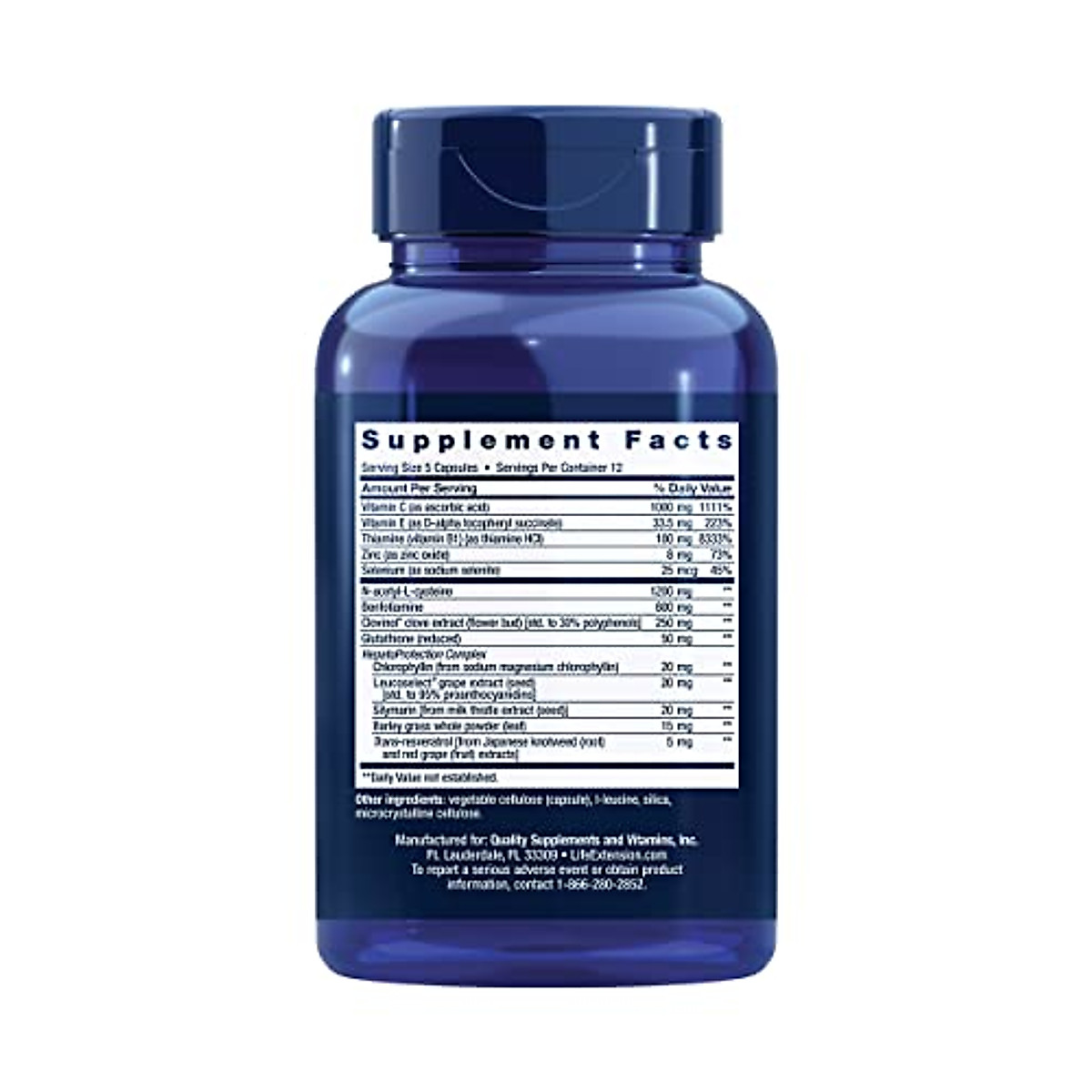 Life Extension Anti-Alcohol Complex - Hangover Relief Formula Supplement for Liver Health Support, Detox and Better Mornings After Drink - Gluten-Free, Non-GMO, Vegetarian - 60 Capsules