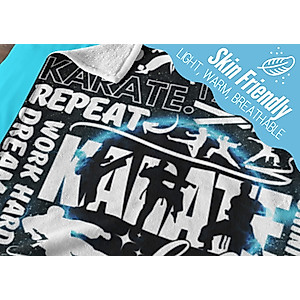 InnoBeta Karate Gifts, Karate Blanket, Gifts for Karate Lovers, Teens, Boys, Friends, Flannel Throw Blanket, 50x65 Inches