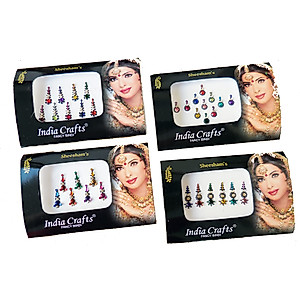 6 Different Bindi Packs Mix n Match Face Jewels Bollywood Stickers Indian Bindi