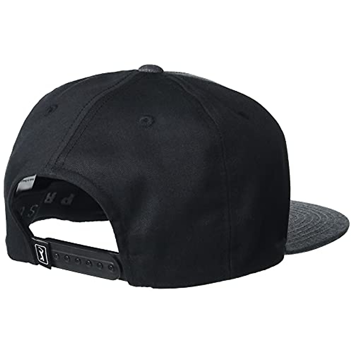 PGA TOUR Men's Standard Stableford Flatbill Golf Cap, Caviar Heather, One Size