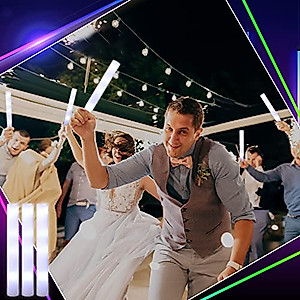 Liliful Glow LED Cheer Sticks Light up Sticks Wedding Wand for Birthday Bridal Shower Raves Carnival Concert Glow in Dark Party(24 Pcs)