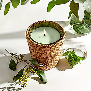 NEST New York Wild Mint & Eucalyptus Scented Classic Candle, Long-Lasting Candle for Home with Rattan Sleeve, 8.1 Oz.