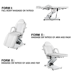 Artist hand Massage Table Electric Height Adjustable Massage Bed Massage Bed Facial Bed Lash Bed for Eyelash Extensions Salon Chair (White)