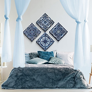 KLAKLA Navy Blue Wall Art - Sturdy Wood Frame Craftsmanship - Versatile Installation for Stylish Decor & Explore Captivating Navy Blue Wall Decor and Canvas Art