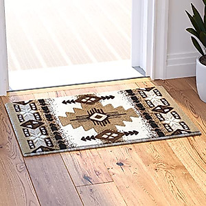 Concord Global Trading South West Native American Area Rug Design C318 Ivory (24 Inch X 40 Inch)