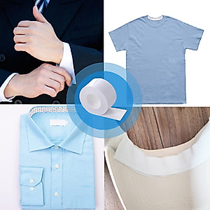 4 Roll Disposable Collar Protector Sweat Pads, Self-Adhesive Neck Liner Pads Comfortable Shirt Collar Protector Sweat Pads Collar Protector Hat Sweat Liner Against Sweat Stains