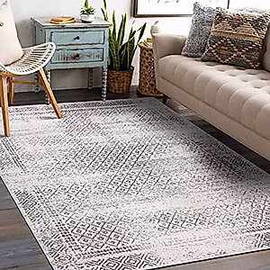 Rugshop Bohemian Oriental Area Rug 5' x 7' Gray