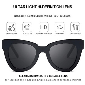 Dollger 2PCS Retro Cat Eye Sunglasses for Women Men Vintage Square Fashion Cateye Tortoise Sunglasses Leopard+BLACK