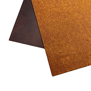 Biocca Boutique - Premium Genuine Leather Square for Crafts - 12" X 12" (2-Pack) - Free Extra Pieces Included!
