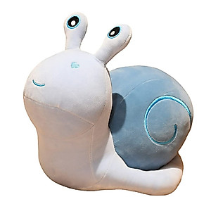 MUPI Snail Plush Pillow Toy Cute Stuffed Animal Snail Plush Kawaii Soft Decor Plushies Doll Gifts for Adults Kids Boys Girls Room Decor (Blue 7.8 Inch)