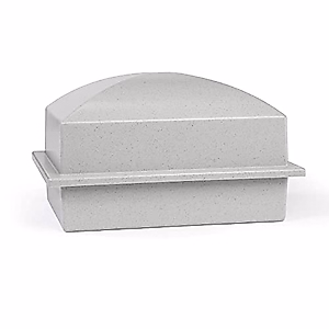Crowne Vault Burial Urn Vault | Outer Container to Hold Adult Urn for Cremation Ashes for Ground Burial | Made in the USA (Regent, Granite Grey)