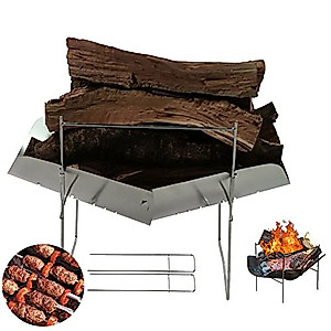 TWDYC Wood Stove Campfire Wood Fire Heater Stove Outdoor Camping Portable Heating Stove BBQ Cooking Stove (Color : B)