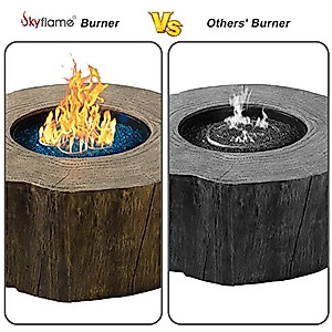 Skyflame 24-Inch Stainless Steel Fire Pit Burner Ring for Fire Pit, Natural Gas & Propane Fireplace, Max BTU 296K, Flower-Shape