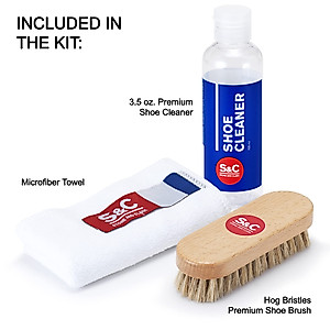 Travel Sneaker Cleaner Kit - Premium 3.5oz Shoe Cleaner Sneakers Kit for Leather, Suede, Nubuck and Whites