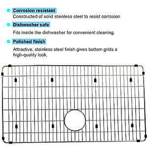 EBG2815 Stainless Steel Bottom Grid,Sink Grid,Sink Rack for Bottom of Sink,Kitchen Sink Grid,Sink Protector,Sink Bottom Grid for Elkay sink bowls 28-1/4" x 15-1/4" x 1-1/4"