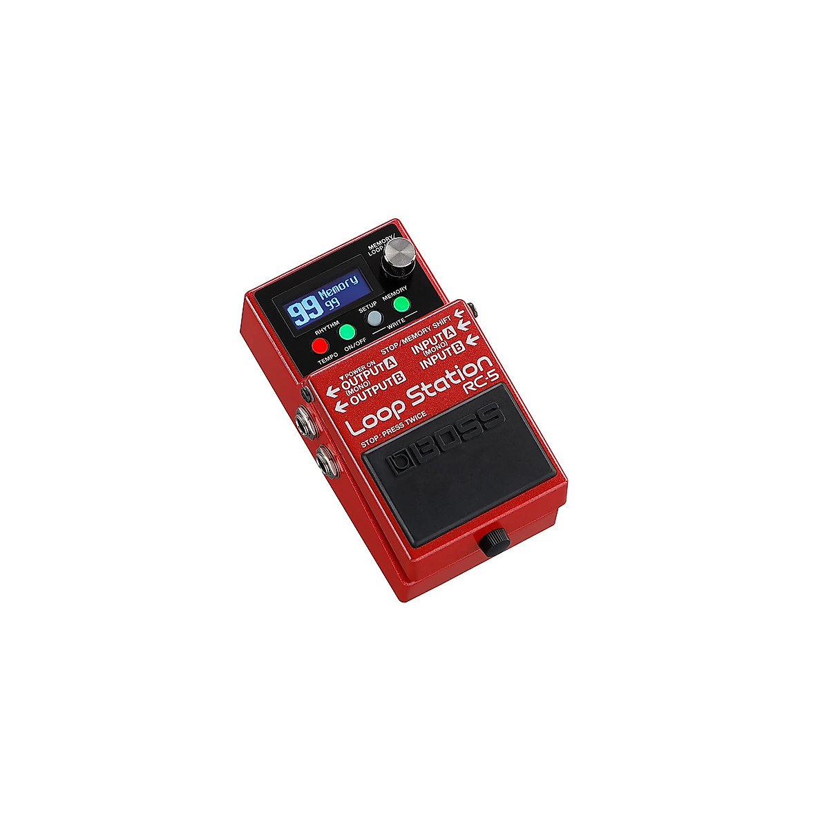 Boss RC-5 Loop Station Bundle with Power Adapter, 10ft Instrument Cable, 6in Patch Cable, and Picks