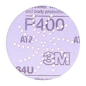 3M Hookit Purple Clean Sanding Disc 343U, 30260, 3 in, P800, 50 discs per carton