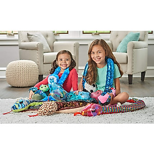 Wild Republic Sequin Monkey Plush, Stuffed Animal, Sensory Plush Toy, Gifts for Kids, Green, 22 inches , Blue