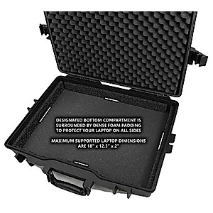 CASEMATIX 15.6-17.3 Inch Laptop Hard Case Compatible with Dell Alienware Laptops M15, Area 51m AW17R4, AW15R3 and More Laptops Up to 17 inches with Custom Waterproof Design, Case Only