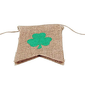 GOER St. Patrick's Day Irish Shamrock Garland Banner for St. Patrick's Day Decorations (104 Inch)