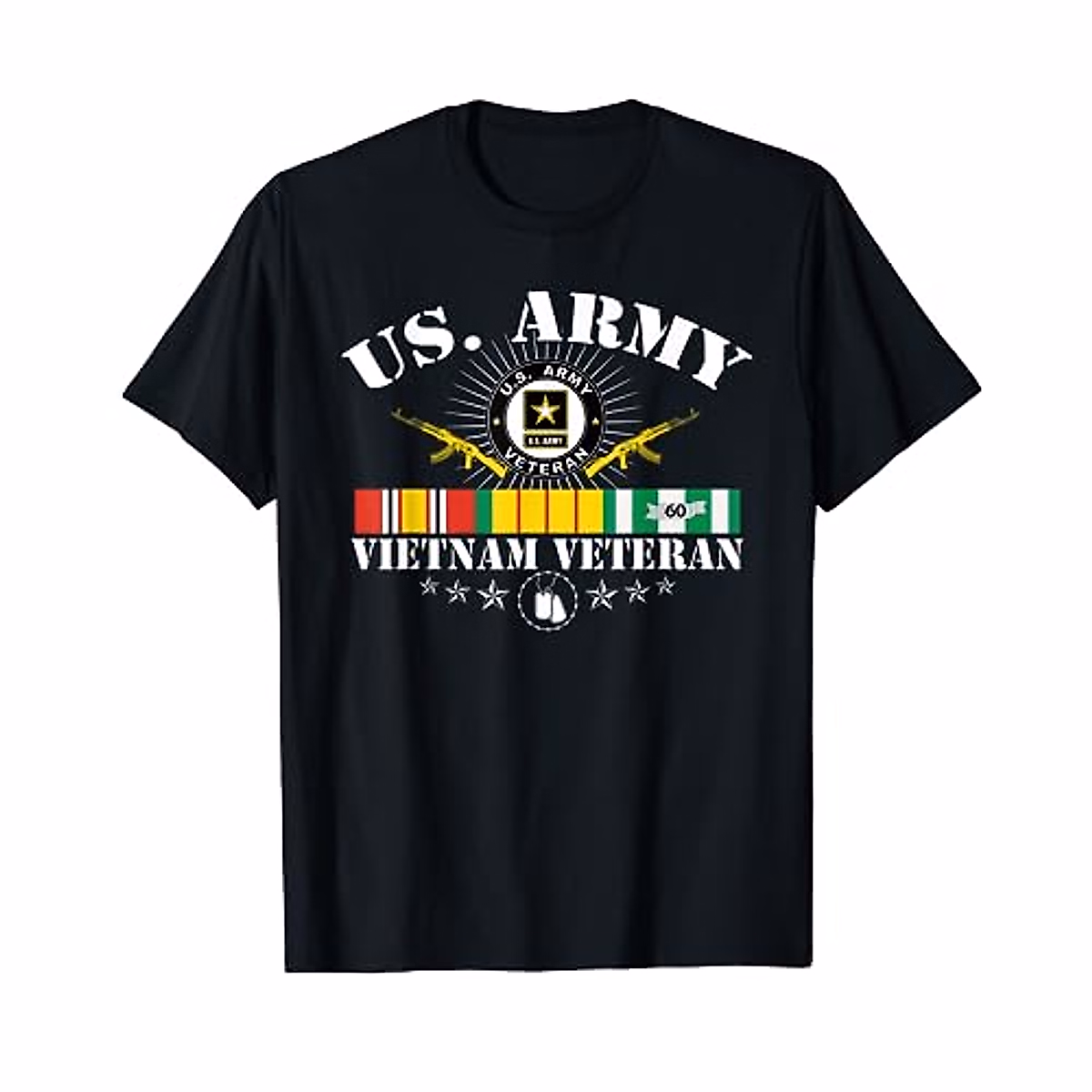 US Army Vietnam Veteran USA Flag Vietnam Vet Flag Men Women T-Shirt