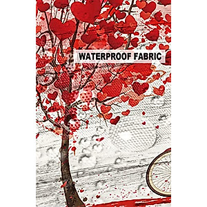 Outdoor Pillows 16x16 Waterproof Outdoor Pillow Covers,Valentine's Day Hearts Balloon Polyester Throw Pillow Covers Garden Cushion for Patio Couch Decoration Set of 2,Rustic Wood Bicycle Tree