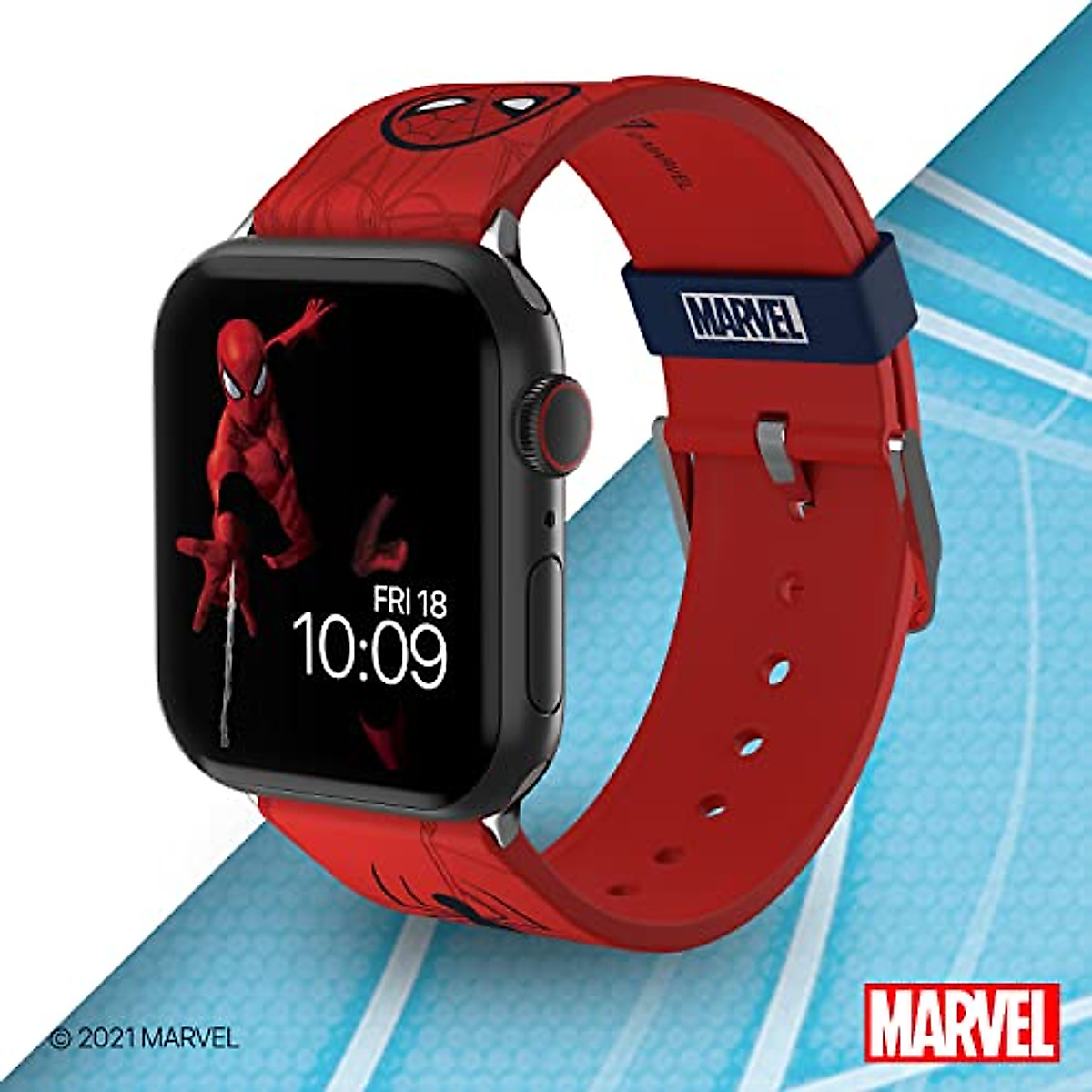 MARVEL ñ Spider-Man Insignia Smartwatch Band - Officially Licensed, Compatible with Every Size & Series of Apple Watch (watch not included)