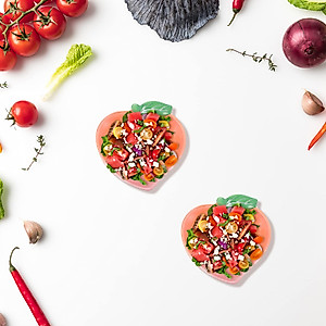 VOSAREA 5 Inches Decorative Half Peach Serving Fruit Salad Dessert Dish Bowl for Dipping Sauce Snacks Home Decor Meal Garnishing Fruit Vegetable Home Decor