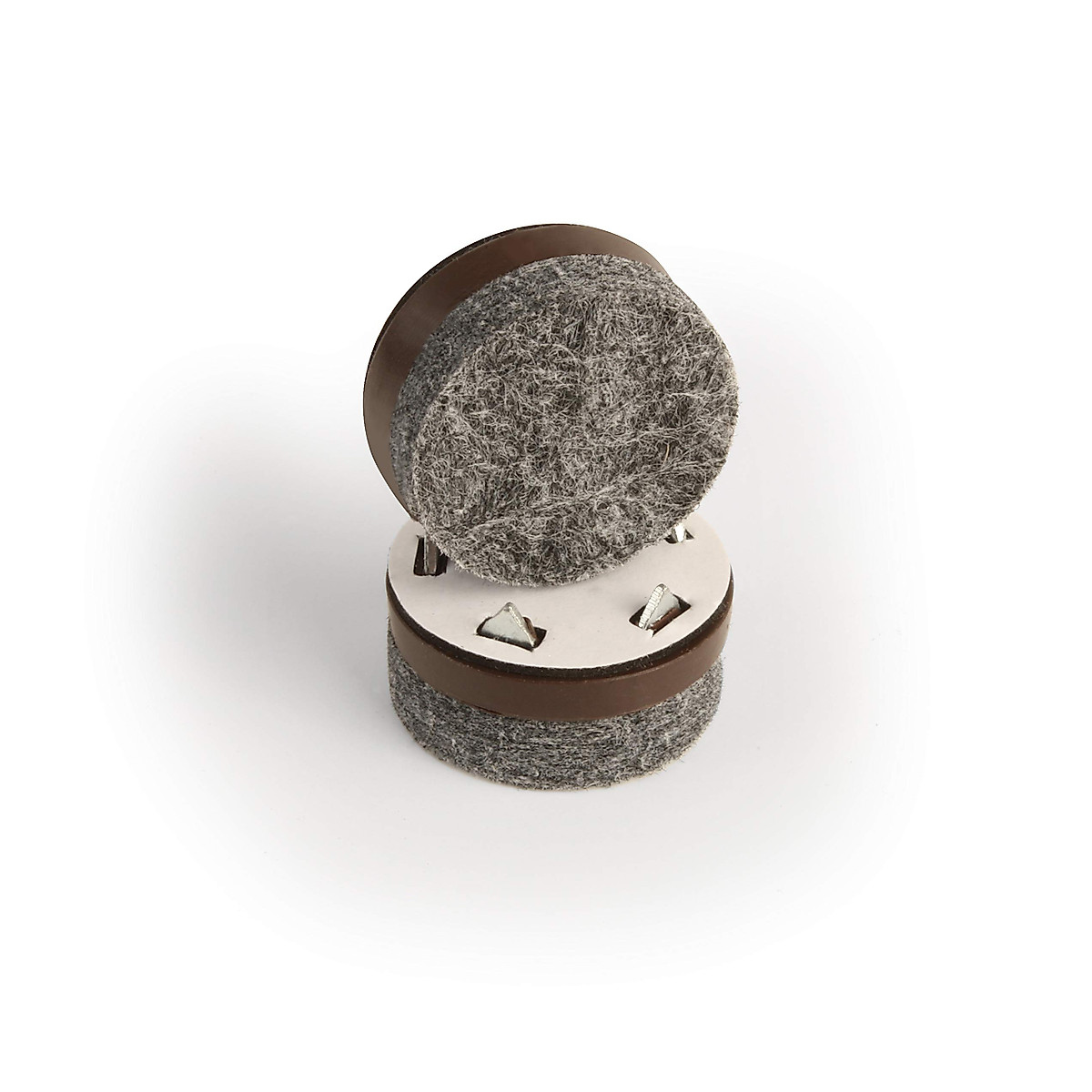 GorillaFelt Chair Leg Floor Protectors/Felt Chair Glides (Set of 16) Tap-On Felt Furniture Pads Guaranteed to Stay On, 1 Inch Round Chair Sliders