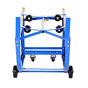 Vestil RDC-1000-5PO Deluxe Rotating Drum Cart with Polyolefin Wheel, Steel, 1000 lbs Capacity