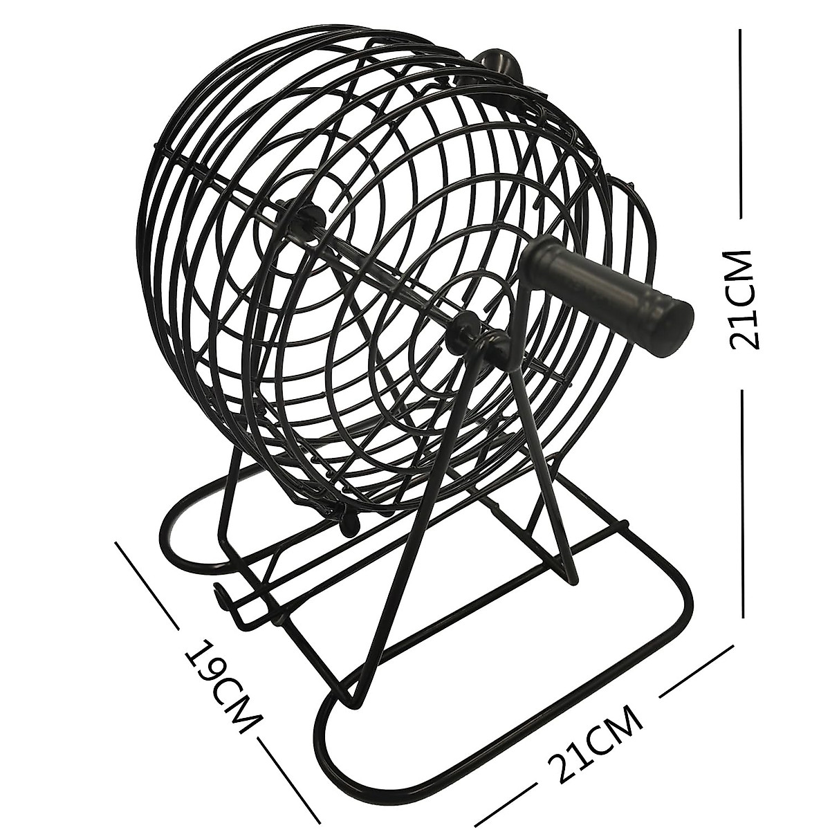 SEETOOOGAMES Deluxe Bingo Game Set - 8 Inch Metal Cage, 50 Paper Cards, 600 Colorful Clear Chips, Bingo Balls and Plastic Master Board, Great for Adults Large Groups, Familiy Games Nights Parties
