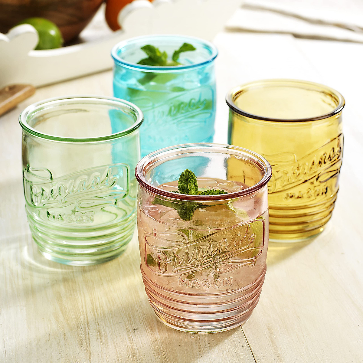 Glaver's Set of 4 Retro Mason Collins Glasses