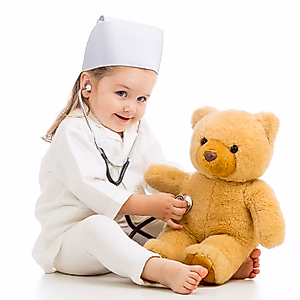 Sumind Stethoscope Nurse Hat Halloween Costume Accessory for Paramedic Doctor Nurse Cosplay Costume Accessories for Men and Women As Pictures Shown