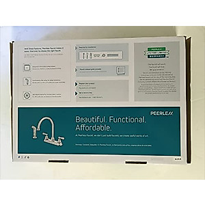 Peerless Two Handle Deck Mount Kitchen Faucet in Chrome| 360 Degree spout Swivel| Ceramic disc