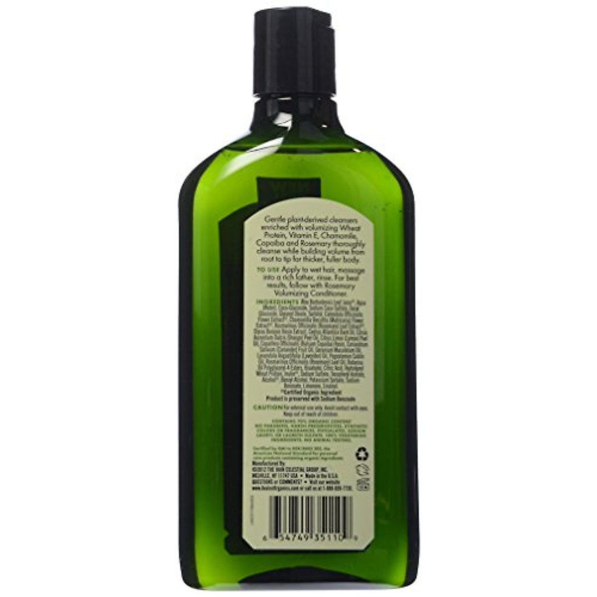 Avalon Organics Shampoo, Volumizing Rosemary, 11 Oz