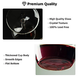 ZORTUNG Upside Down Wine Glass Unique Cute Fancy and Funny Red and White Long Stem Wine Glasses Fun and Cool Wine Gift for Women Or Men for Birthday and Holidays and for Party or Wedding 14 Fl Oz