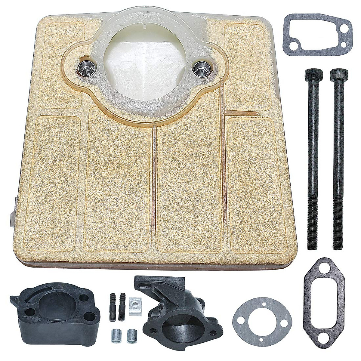 AUMEL 501807105 Intake Manifold Bolt Adaptor Air Filter Kit For Husqvarna 266 61 66 Chainsaw -M5
