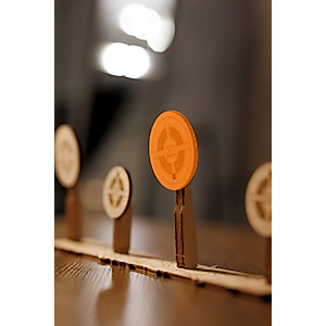 Wood Trick Wooden Toy Guns Set with Targets Shooting Range, Pistol Toy Guns for Kids Set - 3D Wooden Puzzle for Adults and Teens