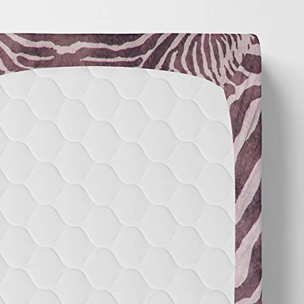 Glenna Jean Baby Fitted Crib Sheet & White Zebra Animal Print Jungle for Baby Boys & Girls, Black, Standard