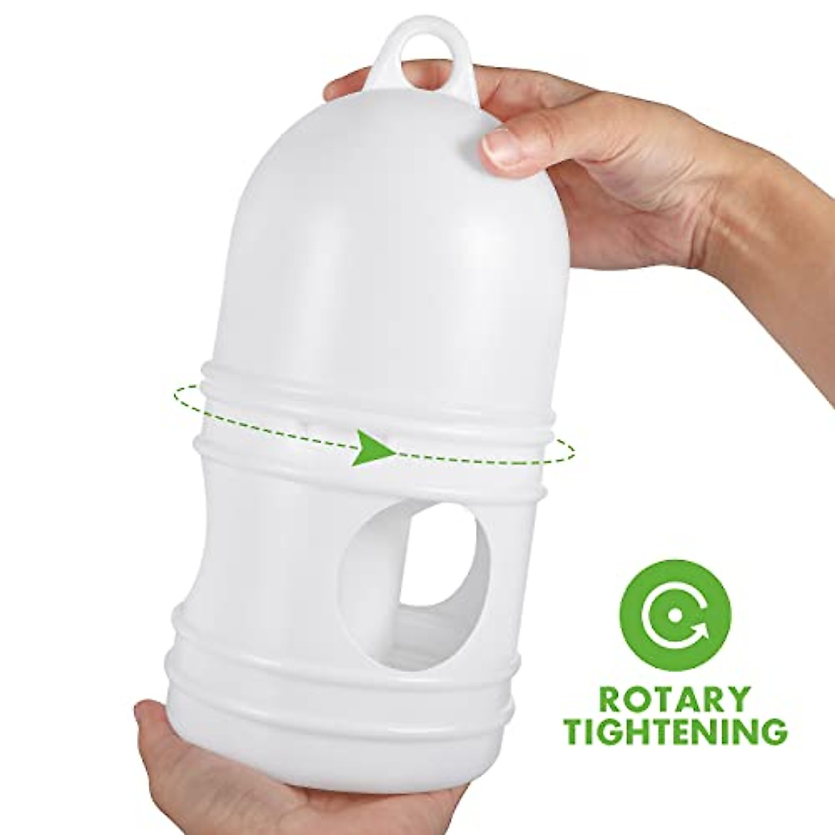 Balacoo Bird Water Dispenser - 2Pcs Bird Feeder Bird Water Dispenser Plastic Poultry Drinker Water Container Jar Pigeons Feeder Water Pot for Cage Pet Parrot Budgie Quail Chickens White